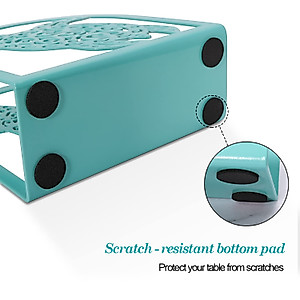 Shinlar Beach Coastal Theme Sea Turtle Napkin Holder for Table Kitchen,Cast Iron Napkin Holders Dispenser for Kitchen, Turtle Ocean Decor Ideas,Teal Turtle Napkins Holder Kitchen Accessories and Decor