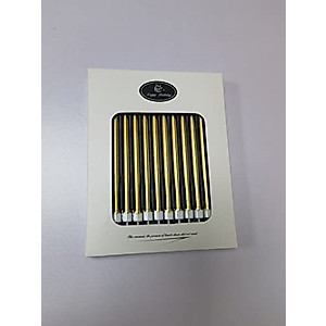 JULOLY 24-Count Gold Birthday Candles, Long Cupcake Candles, Suitable for Birthday Parties, Wedding Cakes and Anniversary Celebrations