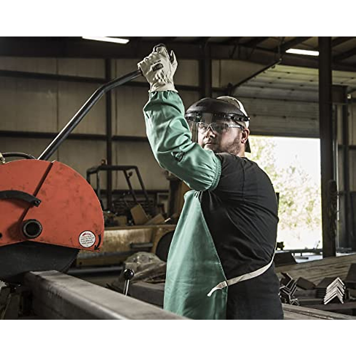 IRONCAT unisex adult Bib Flame Resistant Welding Apron, Blue, 24 x 36 US