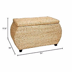 Oriental Furniture 31-Inch Rush Grass Storage Chest