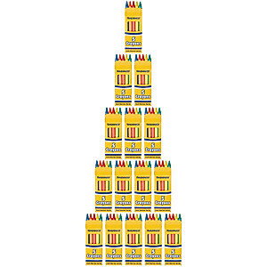 Trail maker Wholesale Bright Wax Coloring Crayons in Bulk 24 Pack, 5 Per Box in Assorted Bundle Art Sets (24 Pack)