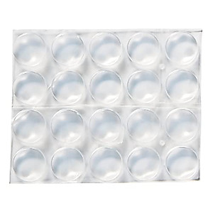 Scotch Clear Adhesive Bumper Pads 20 PCS, Self-Stick Rubber Pads 1/2" round, Cabinet Door Rubber Bumpers, Designed to Protect Cabinets and Drawers, Sound Dampening, Transparent (SP950-NA)