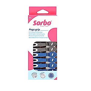 Sorbo Extra Grip Clothes Pegs, Laundry Pegs, 20 Pack, UV Protection, Extra Stong, Additional Grip, Laundry Essential, Household Essential