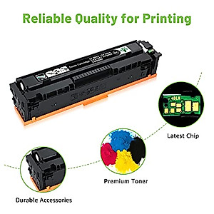 GREENSKY Compatible Toner Cartridges Replacement for HP 202X 202A CF500X CF500A for HP Color Pro MFP M281fdw M281cdw M254dw M254dn M254nw M280nw Printer (Black Cyan Magenta Yellow, 4 Pack)