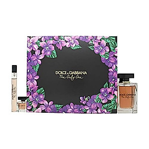 Dolce & Gabbana The Only One for Women 3-Piece Gift Set (3.4 Ounce Eau De Parfume Spray +7.5 Ml Miniature Eau De Parfume Spray +0.33 Ounce Eau De Parfume Travel Spray), multi color