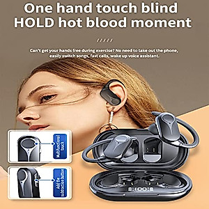 Bluetooth Headset 5.3 Ear Mounted Business HiFi Sound Quality Long Lasting Outdoor Sports Headset Light-Weight Headphones Wireless Earbuds