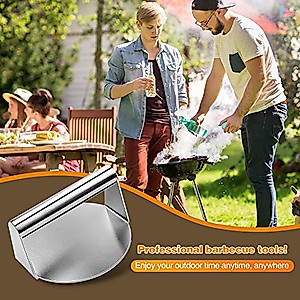 Onanuto Stainless Steel Grill Press,5.5 inch Professional Burger Press, Grade Burger Smasher with 100 Patty Papers Set, Burger Iron Perfect for Flat Top Griddle Grill Cooking