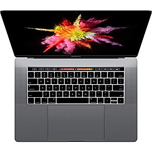 GMYLE MacBook Pro 15 Case 2018 2017 2016 Release A1990/A1707 Touch Bar Models, Plastic Hard Shell & Keyboard Cover & 15 inch Protective Carrying Sleeve Bag - Pink Plum Blossom Floral Garden