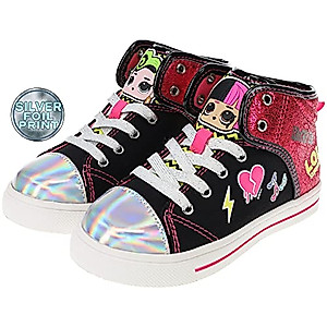 L.O.L. Surprise! Girls Rocker Diva Hightop Sneakers, Size 11 Black Pink
