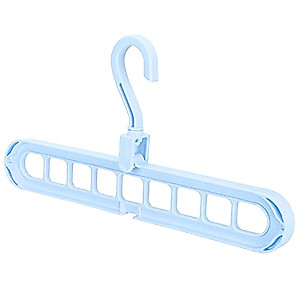 01 02 015 Hangers, Hanger Connector Hooks 360° Rotation with a Unique Groove for Home Offive RVs for Store Clothes Pants, and Scarves.(Blue)