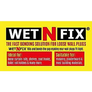 WETNFIX (20 Discs) - Fixing Wall Anchors Fast! Ideal for Loose Wall fixtures Such as Curtain Rails, Toilet roll Holders. Ideal for Drywall and Masonry.