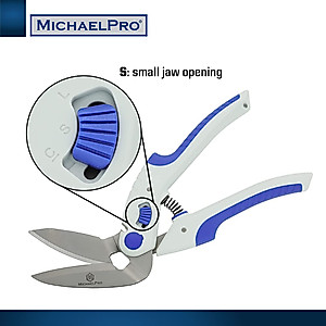 MichaelPro 10" Heavy Duty Angled Scissors, Carpet Cutter, Multipurpose Industrial Scissors, Cutter for Carpet, Cardboard, Leather, Artificial Turf, Pruning, Professional Soft Grip Stainless Steel