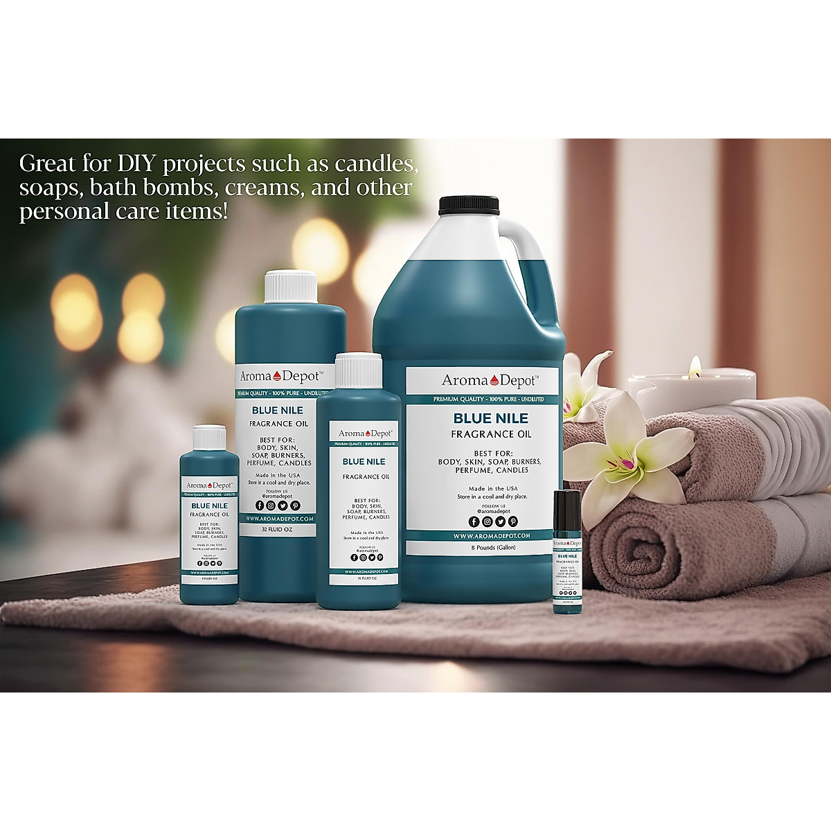 10ml Roll On Blue Nile Perfume Oil for Making, Body Oil, Soap, Candle Making & Incense. Our Version is a Premium Quality Undiluted & Alcohol Free