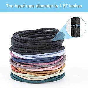 Aigee Hair Elastics, High Stretch Rubber Hair Band, No Metal No Damage, Hair Band Dia 1.58 IN Thk 0.1 IN Or 2.5mm, Suitable for women and men (Value Set Black/Colored Each 40pcs) A gift of exquisite comb, 80 PCS