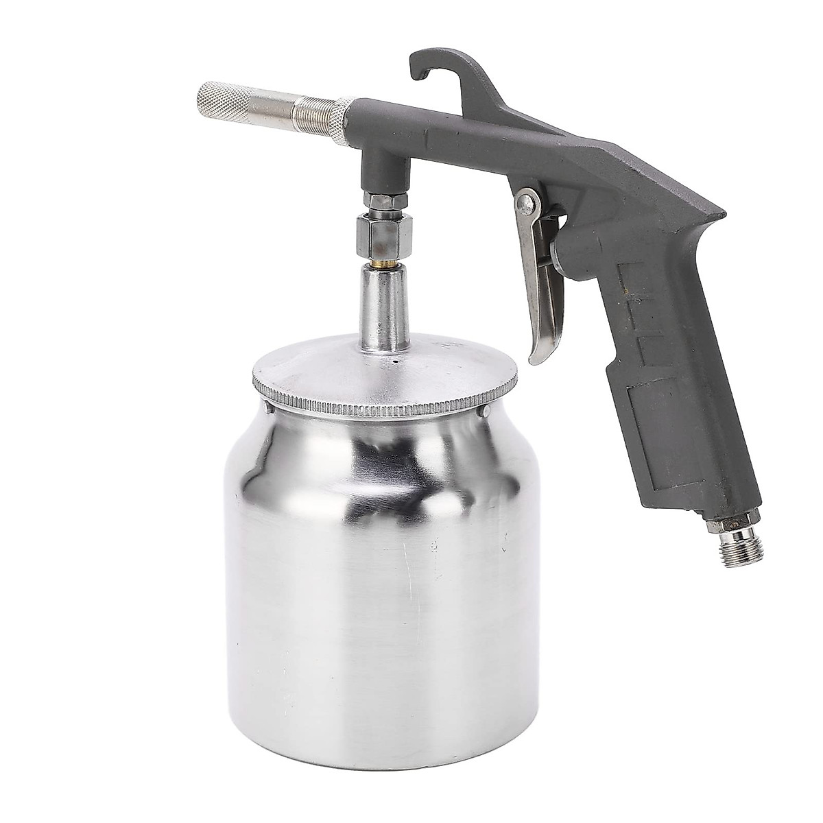 NDNCZDHC Sandblaster Gun Kit, 10.0 Bar High Pressure Air Sand Blaster Gun Aluminium Alloy Handheld Sandblasting Spray Gun Tool with 750CC Aluminium Pot for Sanding, Sandblasting, Polishing