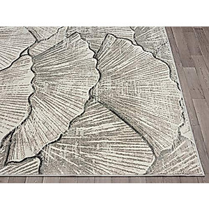 Abani Rugs Porto PRT220 Contemporary Beige Shell Area Rug 3' X 5'