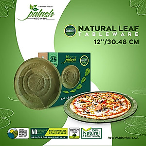 Palash - Sal Leaf Dinnerware Set Eco-friendly Biodegradable |Theme Party, Wedding, Dinner 12"Plates (12" Round Plate | Pack of 25)