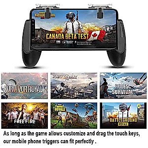 SONGVEN Mobile Game Controller Handle for Smartphone Gaming Trigger for PUBG/Rules of Survival Smartphone Game Controller Joystick for Android Smartphone Joypad (R8 Handle)