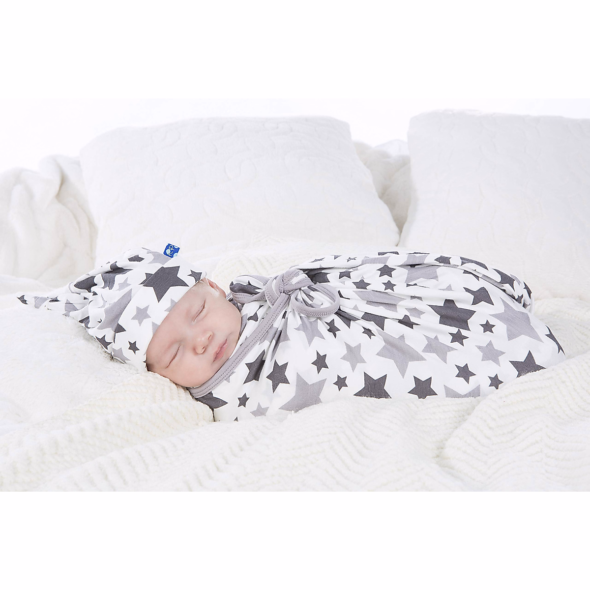 KicKee Pants Baby Essentials Swaddling Blanket Girls, Lotus Stripe, One Size