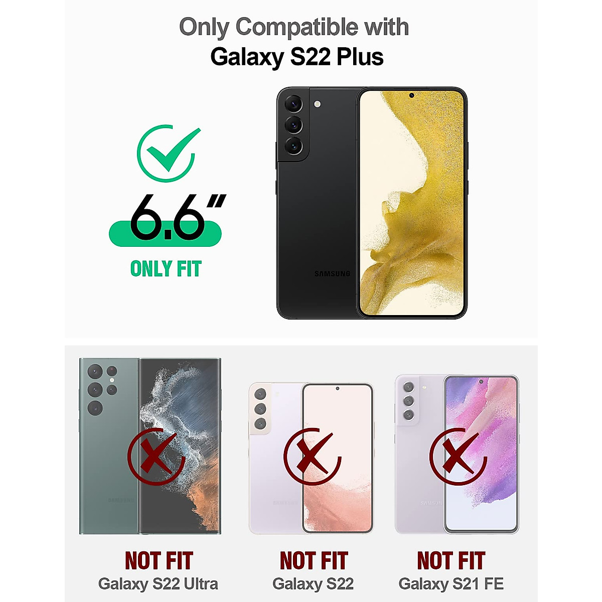 Poetic Revolution Case for Samsung Galaxy S22 5G 6.1 inch, Built-in Screen Protector Work with Fingerprint ID, Full Body Rugged Shockproof Protective Cover Case with Kickstand, Maroon Red