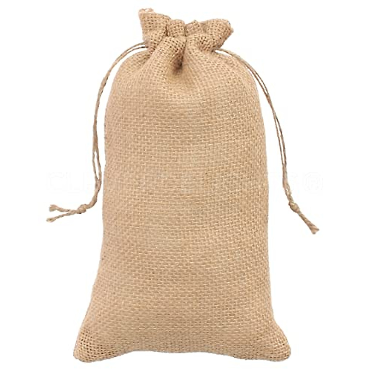 CleverDelights 6" x 10" Burlap Bags with Drawstring - 25 Pack