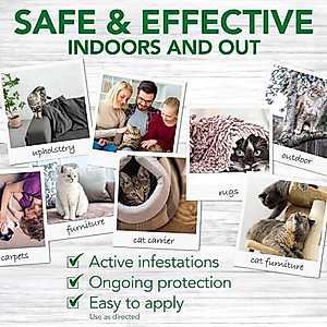 Vet's Best Flea and Tick Home Spray for Cats | Flea Treatment for Cats and Home | Plant-Based Formula | 96 Ounces Refill