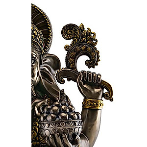 Top Collection Large Ganesha Statue- Hindu Ganesha Lord of Success Sculpture in Premium Cold Cast Bronze - 24-Inch Collectible Figurine