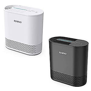 RENPHO Air Purifier for Home Bedroom Allergies and Pets Hair, H13 True HEPA Filter, Eliminate Odors Smoke Pollen Dust with 3-Stage Filtration System, Ozone Free, Desktop, Table Top