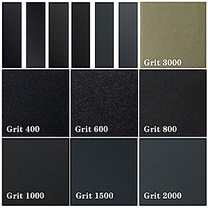 AutKerige Micro Detail Sander with 70PCS Sandpaper-Grit 400 600 800 1000 1500 2000 3000, 3.5”x 1” Mini Sander Kit with Hook and Loop Sanding Strips for Craft, Wood and Small Space Polish Sanding Works