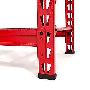Craftsman 2-Shelf 3-Foot Tall Stackable Tool Chest Depth Storage Rack, 2-Pack, Red