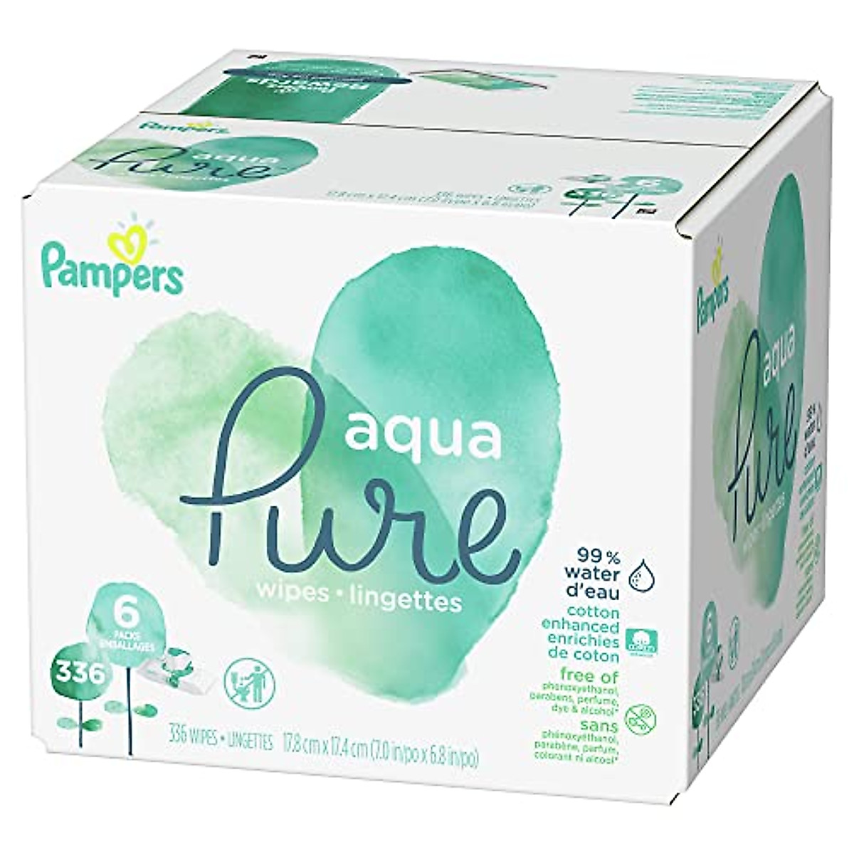 Pampers Aqua Pure Sensitive Baby Wipes 6X Pop-Top 336 Count