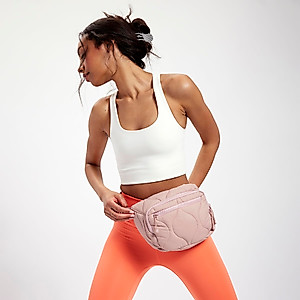 Vera Bradley Women's Featherweight Belt Bag Sling Crossbody, Rose Quartz, One Size