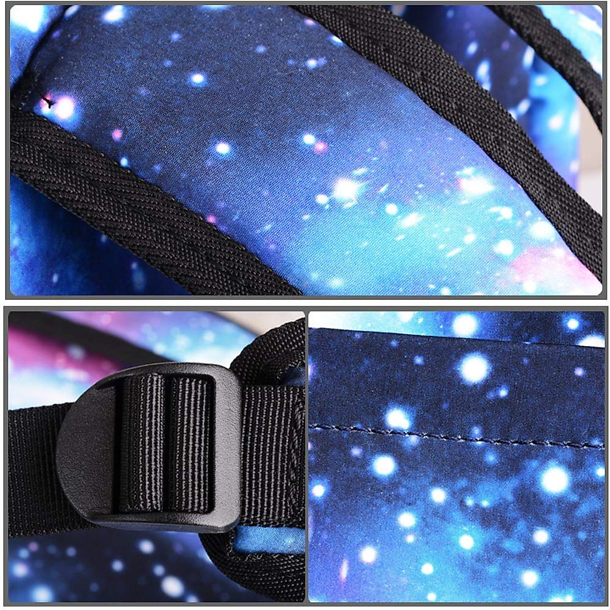 FLYMEI Galaxy Backpack, Luminous Backpack with Drawstring Bag & Pencil Case for Boys/Girls, Cool Anime Backpack for Boys Lightweight Laptop Backpack for Work, Casual Bookbag for Teens