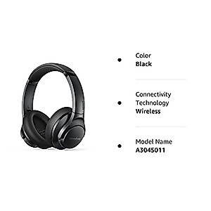Soundcore by Anker Life Q20+ Active Noise Cancelling Headphones, 40H Playtime, Connect to 2 Devices, Memory Foam Earcups, Bluetooth Headphones for Travel, Home Office (Renewed)