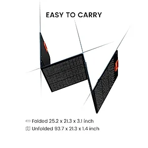 NURZVIY 200 Watt Portable Foldable Solar Panels 200W Solar Cell Solar Charger for Power Station, Waterproof w/Adjustable Kickstand XT60 Anderson DC 8mm Connector for Camping, Off Grid Living