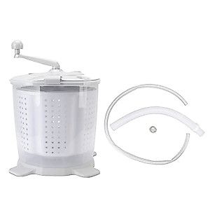 Washing Maching, Hand Crank Washing Machine Manual Washer with Detachable Wash Basket Portable Washing Maching 1200rpm Rotating Speed & Fast Dehydration Easily Washer for Dormitory Apartment Camping
