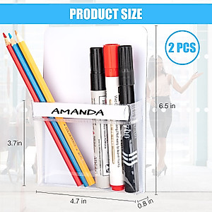 CHUNNIAO Magnetic Pencil Holders,Whiteboard Accessory Strong Magnets,Storage Pen Pocket for Your Fridge, School Locker, Office cabinets