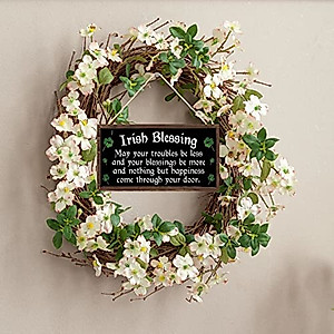 Irish Blessing Happiness Friendship Gift Plaque St Patricks Day Lucky House Sign (US-G016)