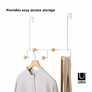 Umbra Estique Over the Door Hook, White,Small