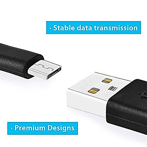 2 Pack 13.1FT Power Extension Cable for WyzeCam,WyzeCam Pan,KasaCam Indoor,NestCam Indoor, Blink,Cloud Cam, USB to Micro USB Durable Charging and Data Sync Cord for Security Camera-Black