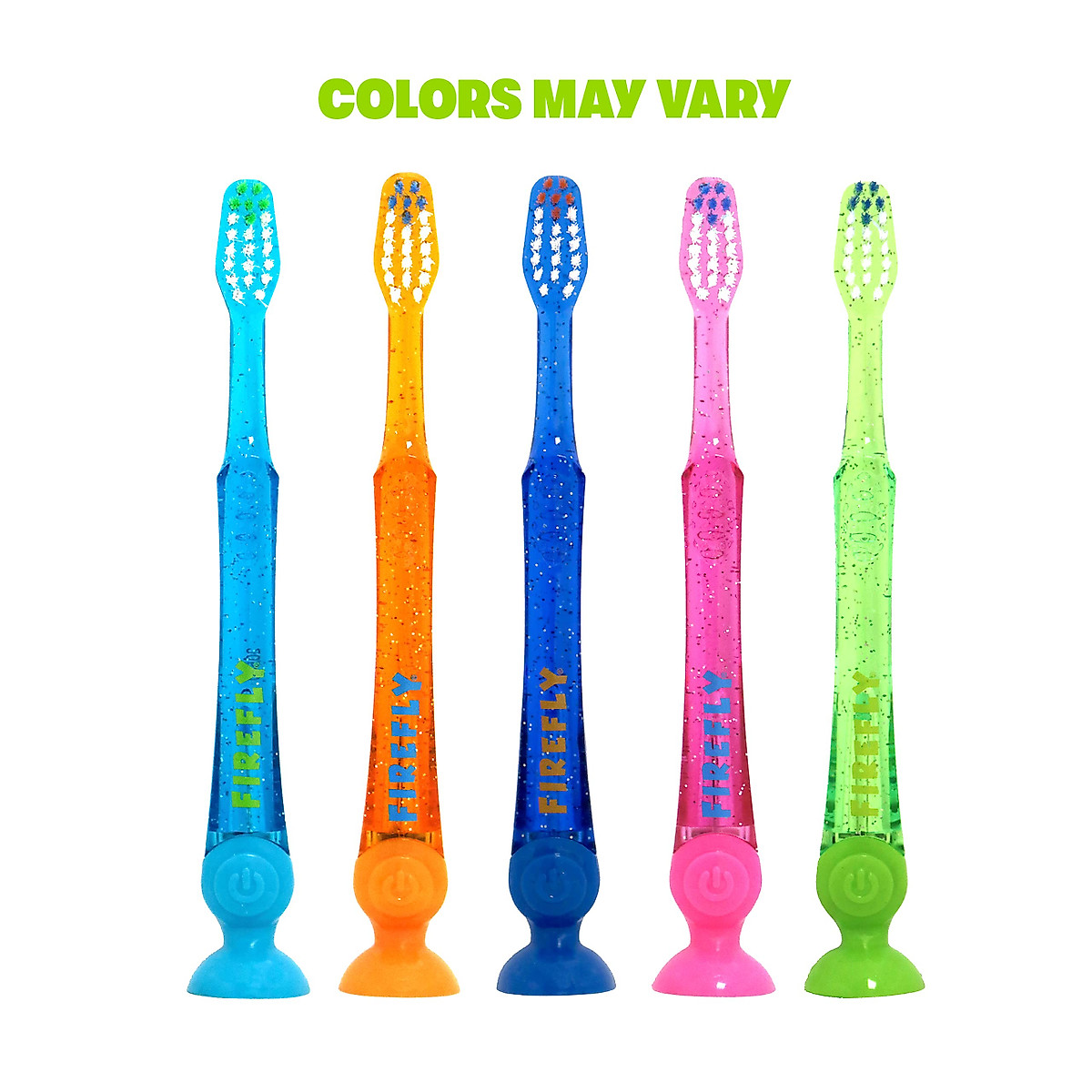 Firefly LightUp Timer Toothbrush with Suction Cup 2 ea (color may vary)