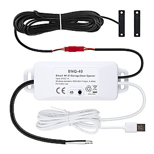 HBN Smart Garage Door Opener - Connected WiFi Garage Door Control, Compatible with Alexa & Google Home Assistant, No Hub Needed