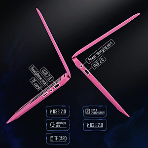 10.1" Inch Kids Laptop Computer, Netbook Powered by Android 7.1.1, Quad Core Processor, 2gb Ram, 32gb Storage, Bluetooth, WiFi