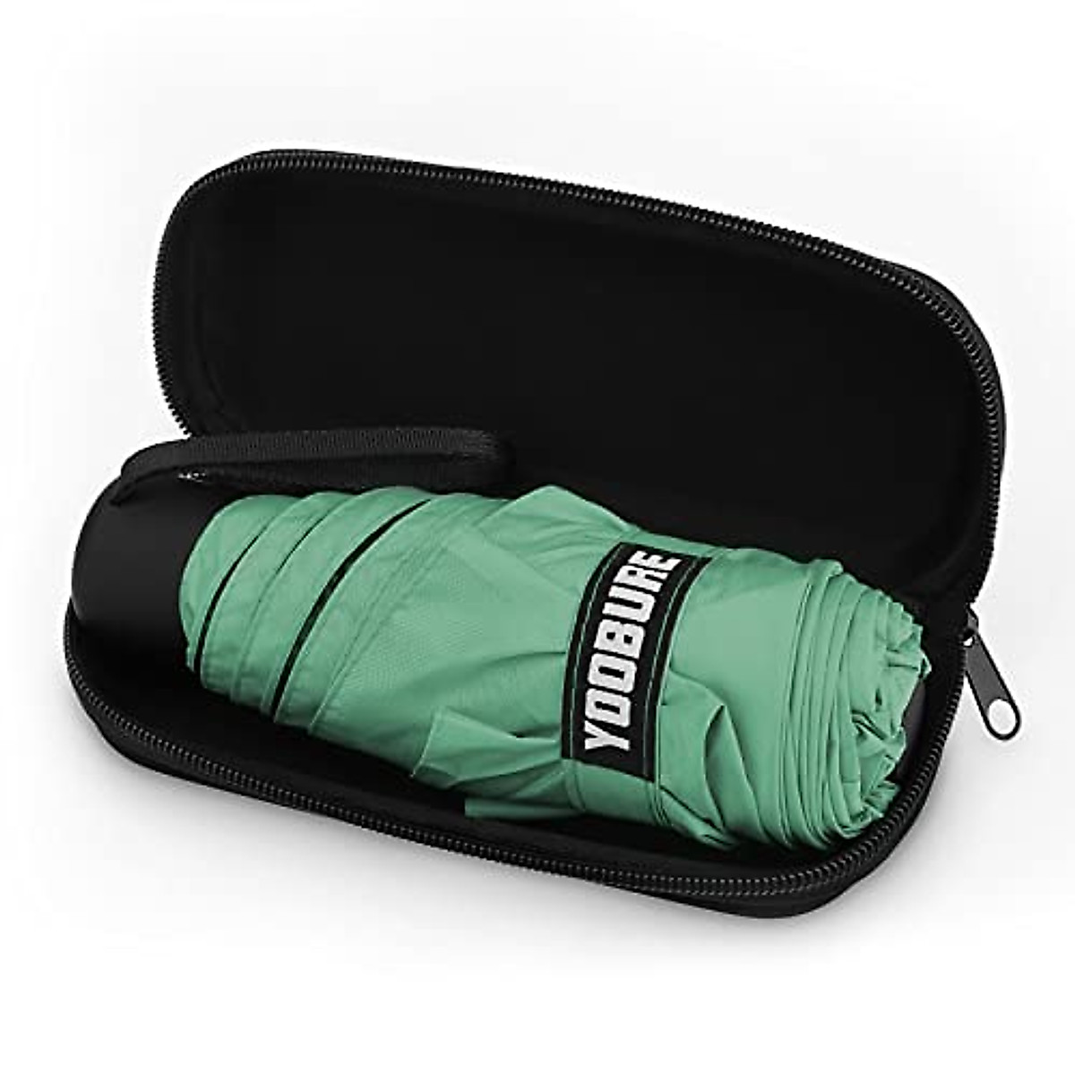 Yoobure Small Mini Umbrella with Case Light Compact Design Perfect for Travel Lightweight Portable Parasol Outdoor Sun&Rain Umbrellas