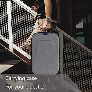 Zaracle Hard Travelling Case Storage Case Protective Pouch Bag Carrying Case for Oculus Quest 2 and Oculus Quest All-in-one VR Gaming Headset (Gray)