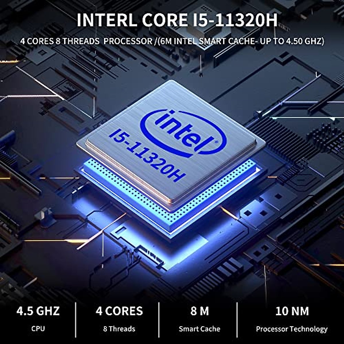 Mini PC,Intel i5-11320H(Up to 4.5 GHz), Mini Desktop Computer Windows 11 Pro,4C/8T,16GB DDR, 512GB M.2 SATA SSD (Up to 2TB), 4K UHD,Triple Display Output, WiFi 2.4G+5G,BT4.20