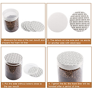 PATIKIL 38mm/1.5" Foam Lid Liner, 200Pack Adhesive PS Foam Lid Liner Pressure Sensitive Seal Cap Liners Resistant Tamper for Plastic Glass Jar Bottle Cap Seals