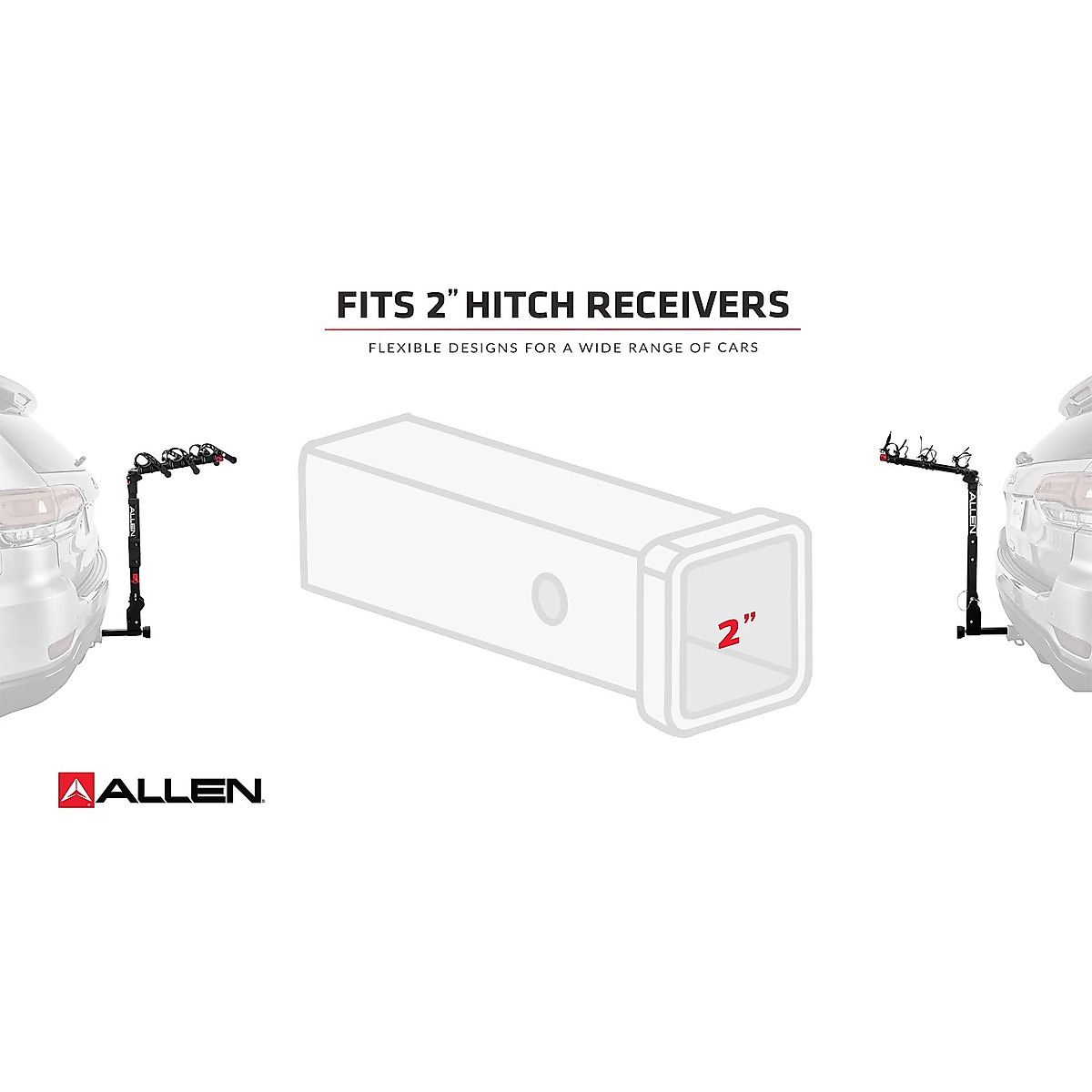 Allen Sports Deluxe Locking Quick Release 4-Bike Carrier for 2 Inch Hitch, Model 542QR, Black