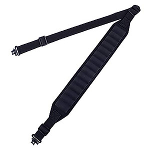 BOOSTEADY Black Shotgun Sling with Shell Holder, 2 Point Non-Slip Adjustable Ammo Sling for Shotgun - Holds 15 Shells