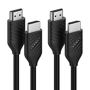 4K HDMI Cable 2 Pack/3.3ft, iVANKY HDMI 2.0 Cable with 18Gbps High Speed, 4K@60Hz HDR, 3D, 2160P, 1080P, Ethernet, HDCP 2.2, ARC, Compatible with MacBook Pro 2021 14/16 inch, UHD TV, PC, PS5/PS4, Xbox